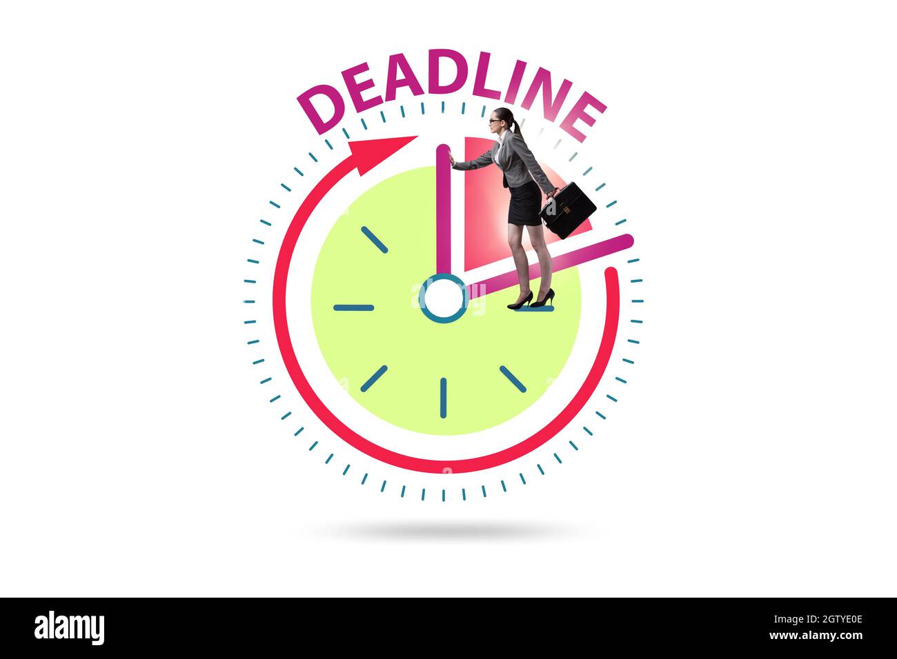 Woman and time passing Cut Out Stock Images & Pictures - Alamy