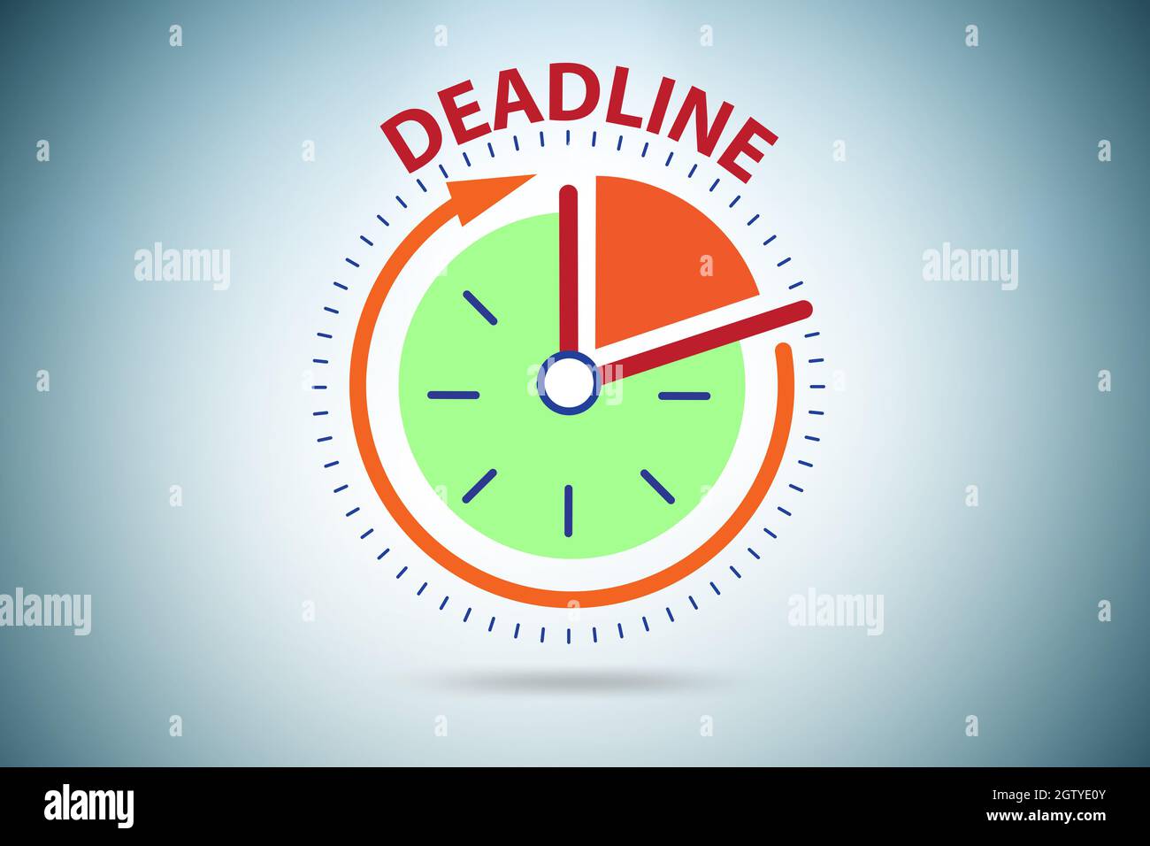 Concept of deadline in the time management Stock Photo - Alamy