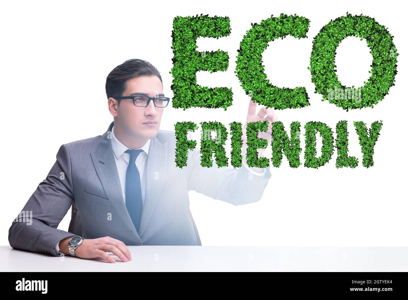 Eco friendly illustration in the ecology concept Stock Photo - Alamy