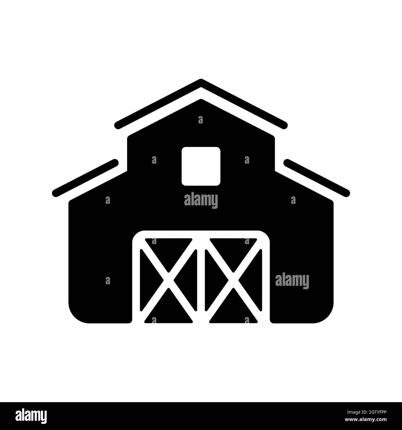 Farm barn vector glyph icon. Farm animal sign Stock Vector Image & Art ...