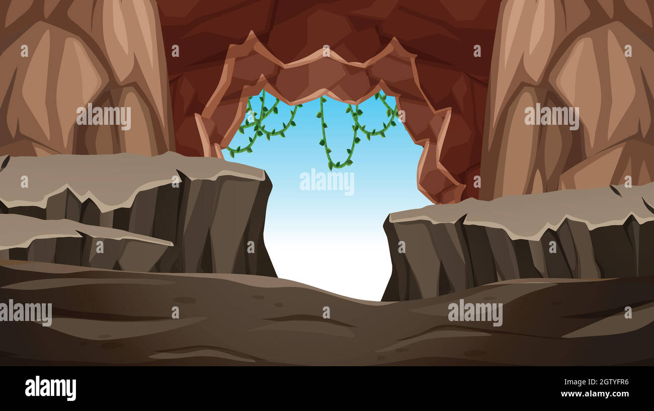 Cave with a entrance Stock Vector Image & Art - Alamy