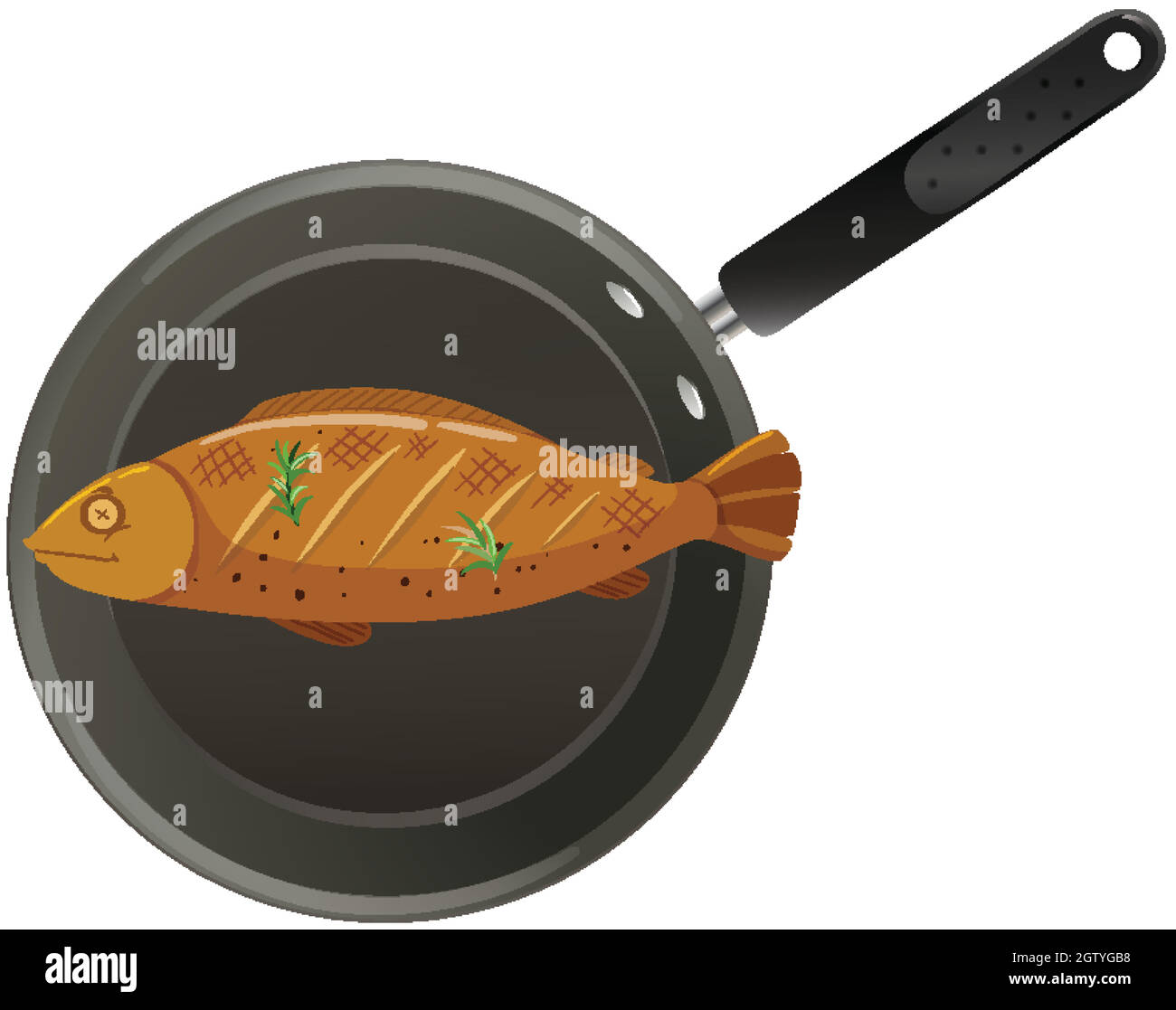Food pan Stock Vector Images - Alamy