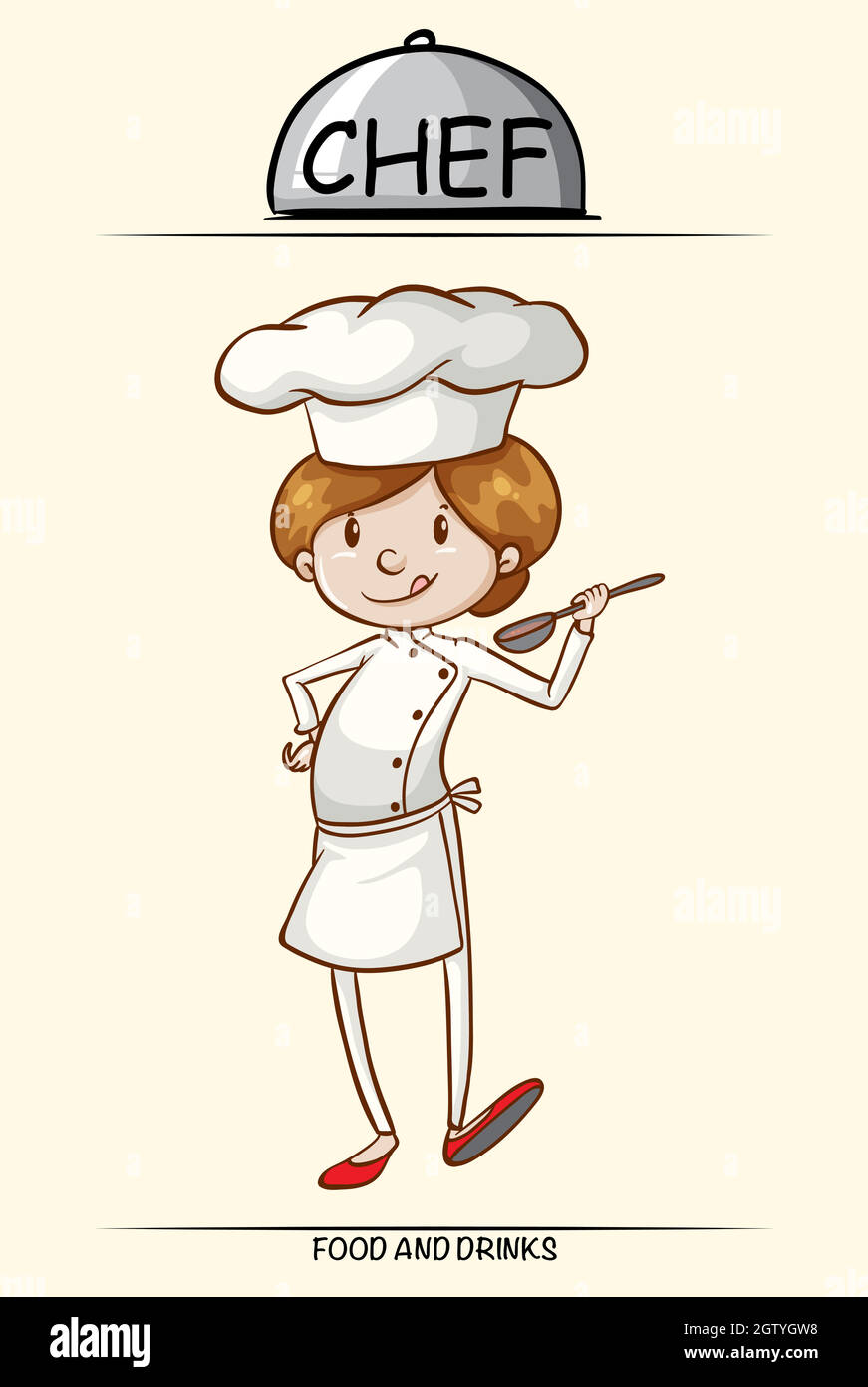 Female cartoon chef hi-res stock photography and images - Alamy