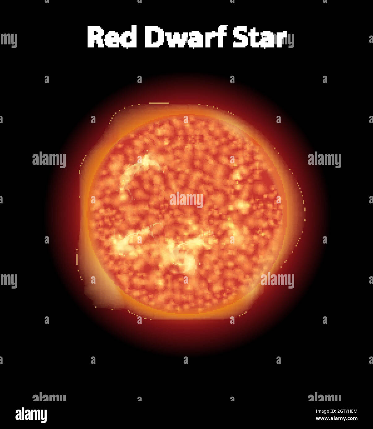 Red dwarf star illustration Stock Vector Images - Alamy