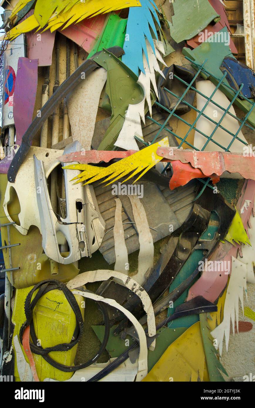 Half Rabbit by Bordalo II, a close up view of the litter used in the ...