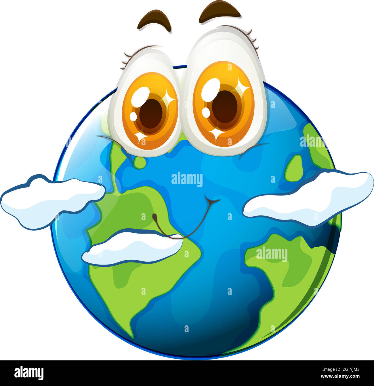 Earth with happy face Stock Vector Image & Art - Alamy