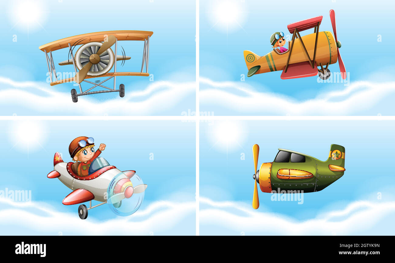 Four types of airplanes Stock Vector Image & Art - Alamy Four types of airplanes Stock Vector Image & Art - Alamy