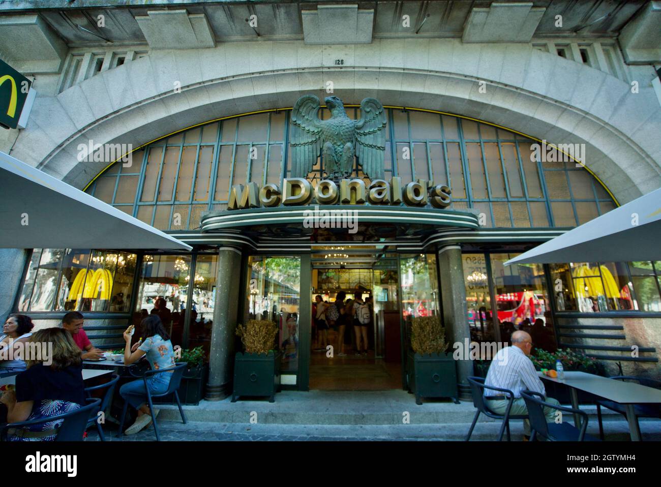 Porto, Portugal- McDonald's Imperial restaurant, a historical building ...