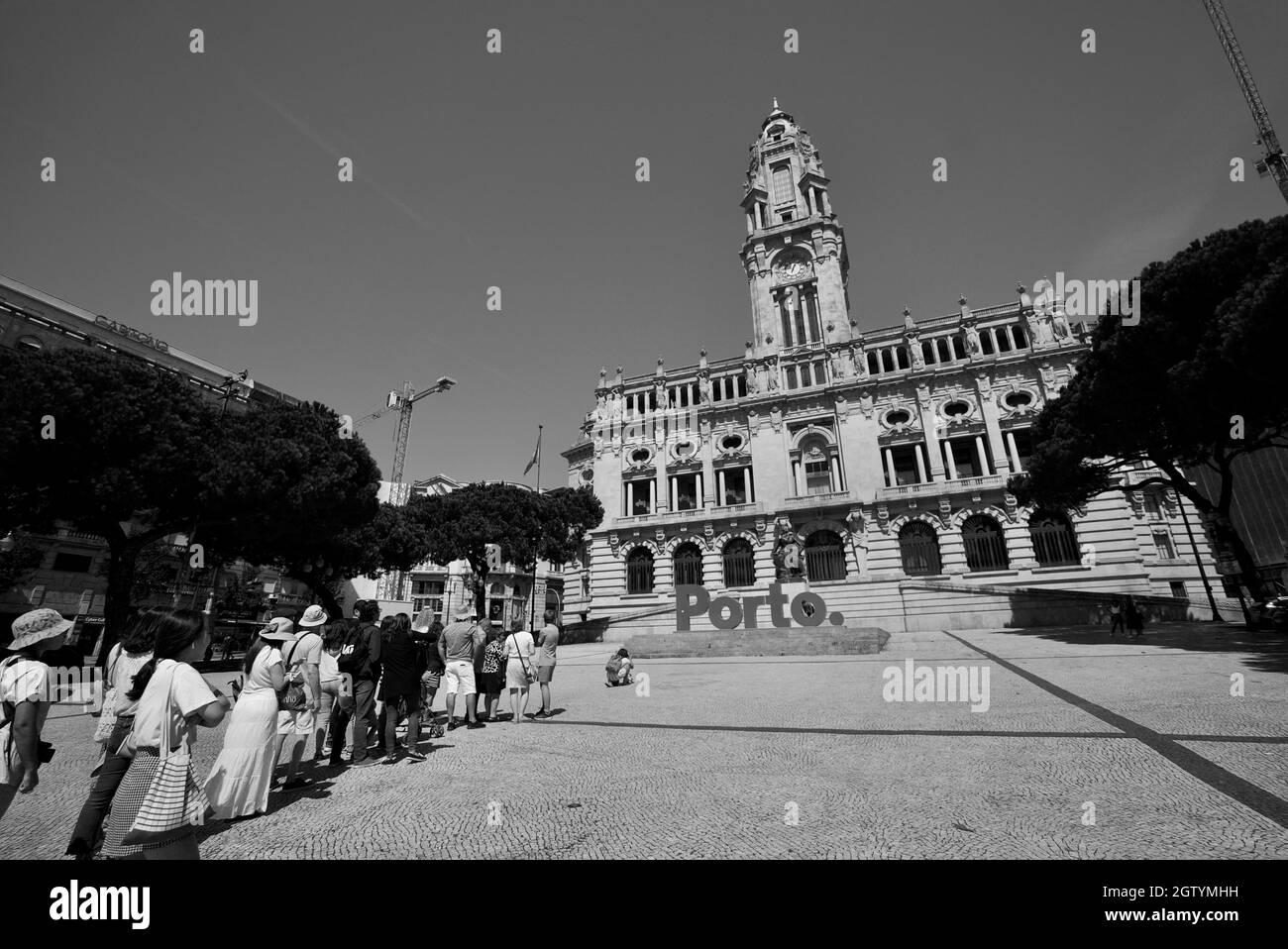 Porto, Portugal - Tourists queue for photos with The Porto sign in ...