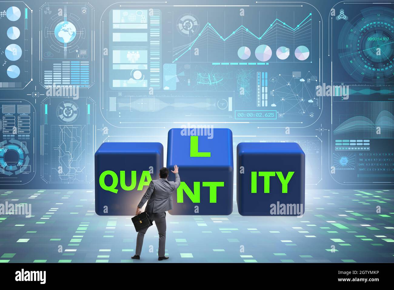 Dilemma of the quantity versus quality Stock Photo - Alamy