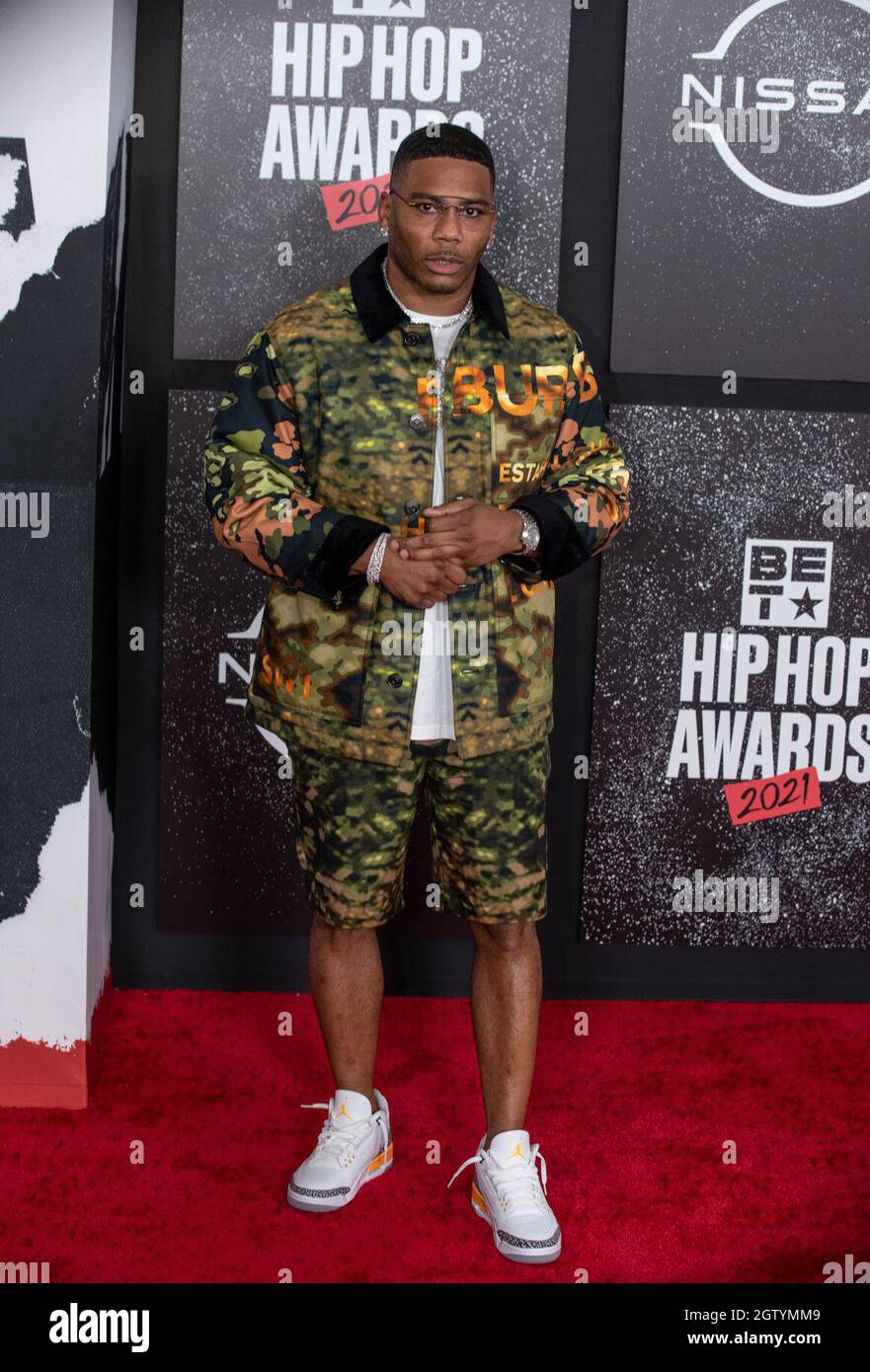 Nelly on the Red Carpet at the 2021 BET Hip Hop Awards in Atlanta, GA ...