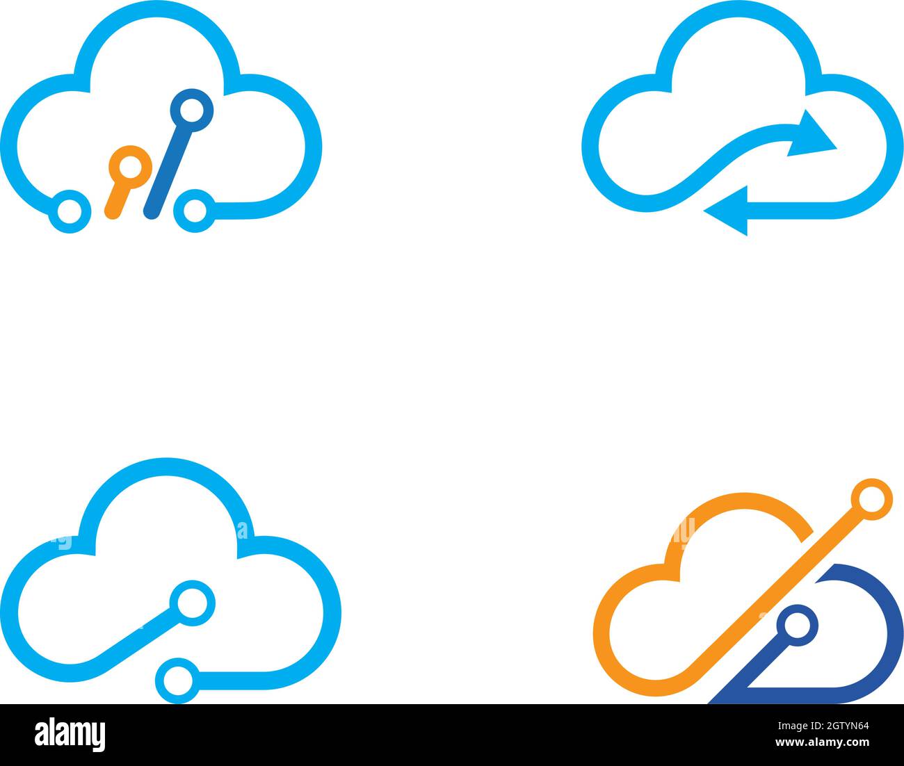 cloud technology vector logo template design vector Stock Vector Image ...