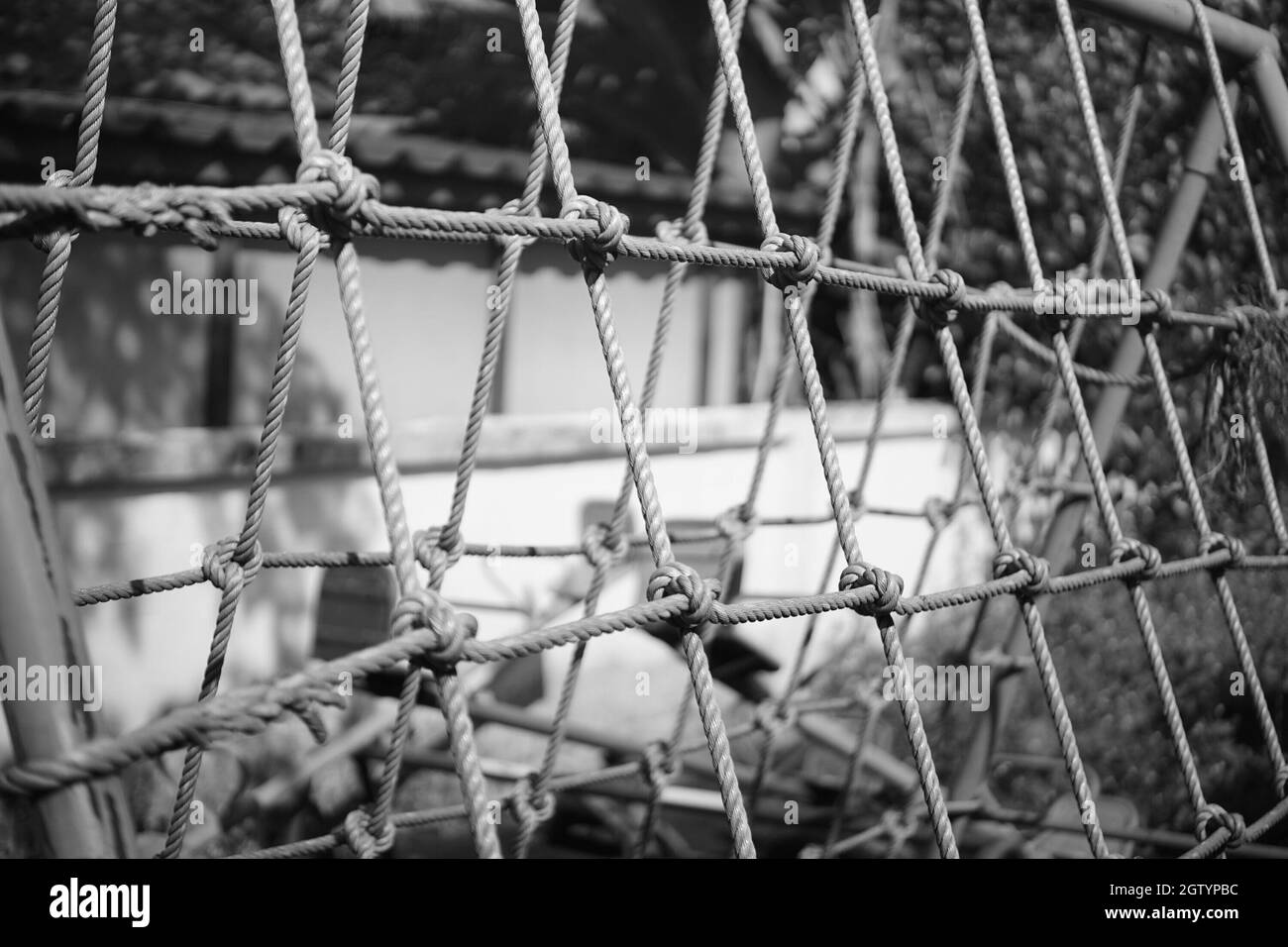 Rope slide Black and White Stock Photos & Images - Alamy