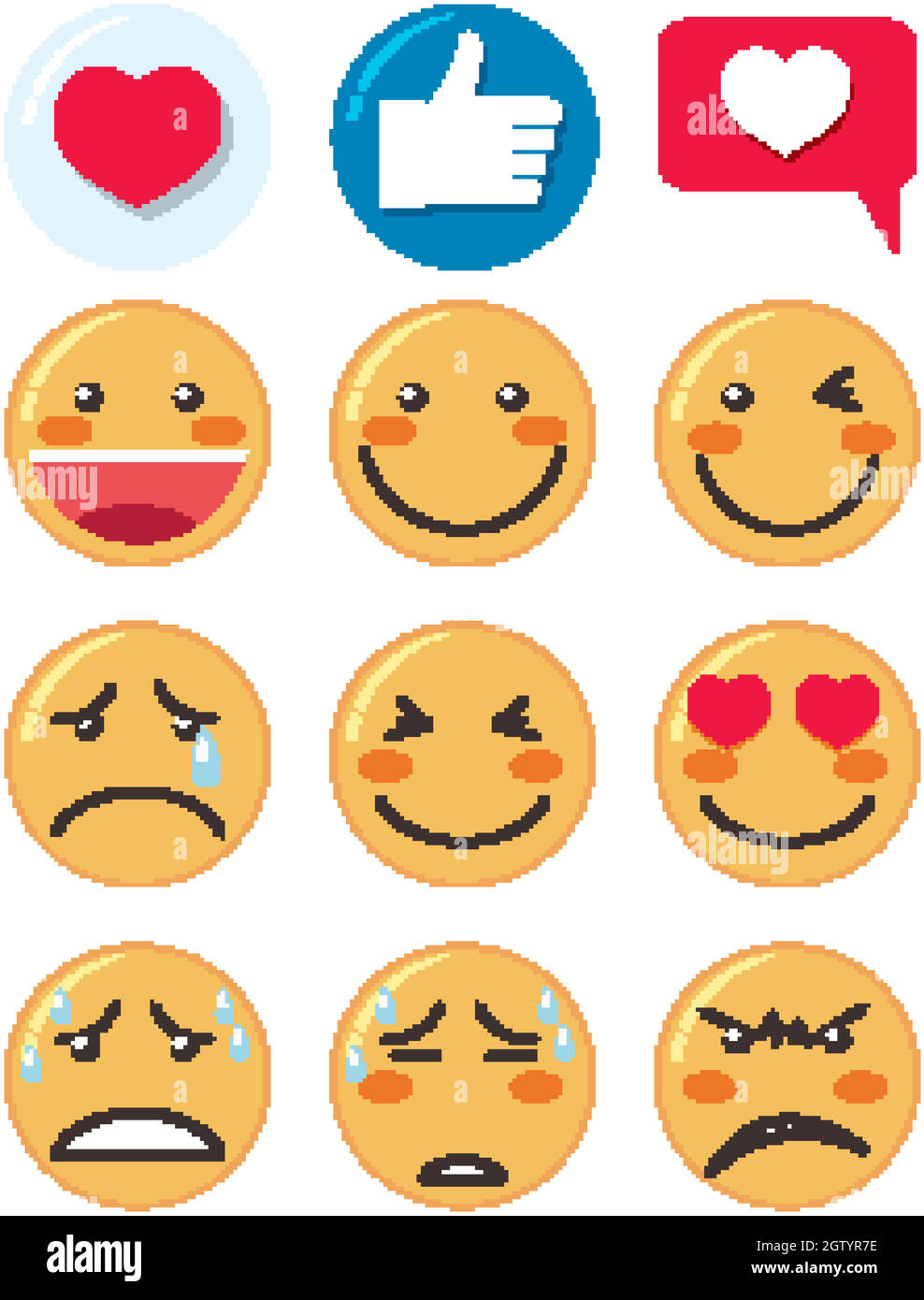 Emoji feeling icon isolated theme on white background Stock Vector ...