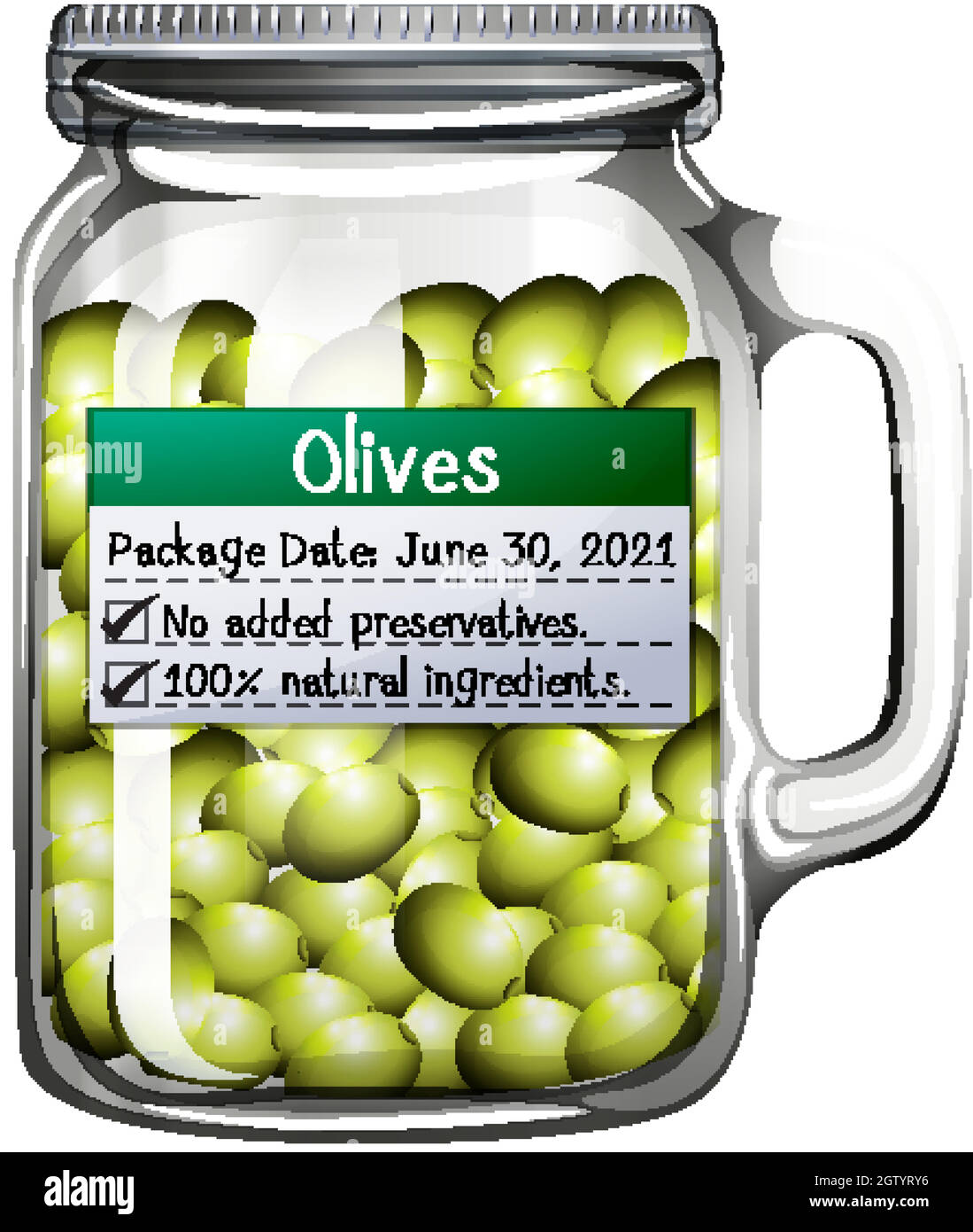 Green organic olives in Cut Out Stock Images & Pictures - Alamy