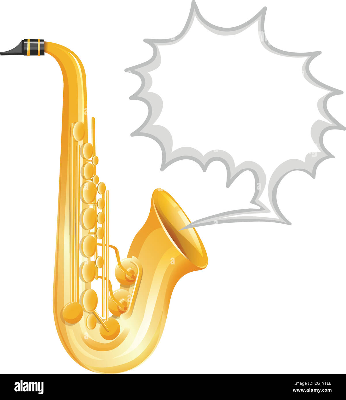 Saxophone on white background Stock Vector Image & Art - Alamy