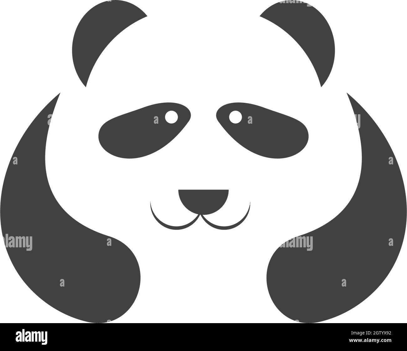 Panda logo template hi-res stock photography and images - Alamy