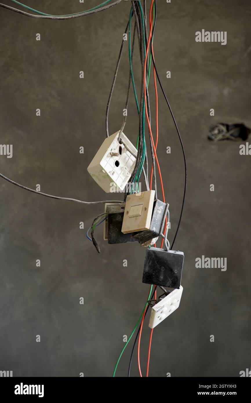 Hanging power sockets hi-res stock photography and images - Alamy