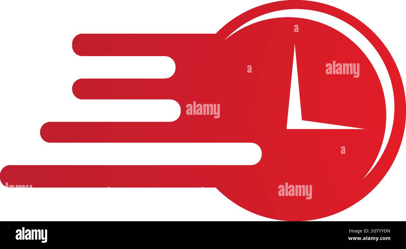 clock faster logo vector template Stock Vector Image & Art - Alamy