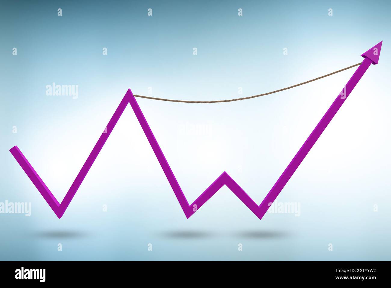 Concept of growth with the chart diagram Stock Photo - Alamy