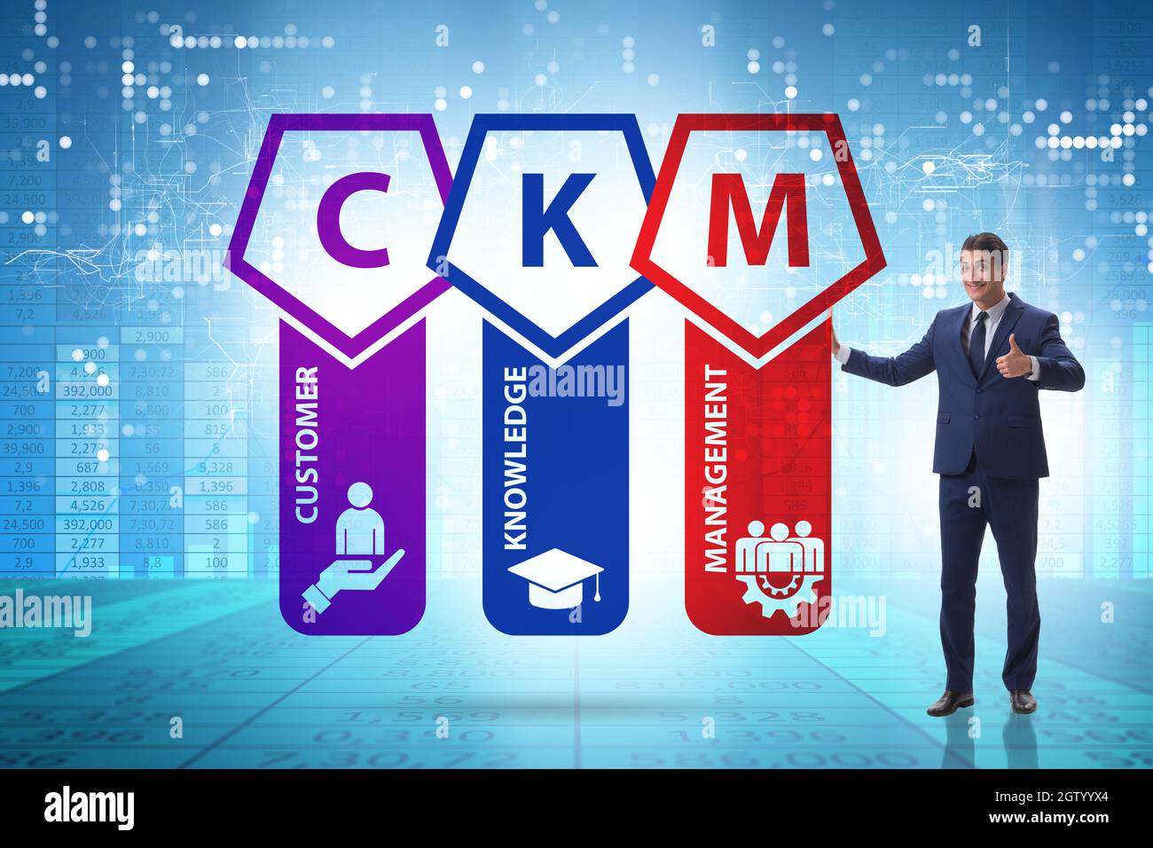 Customer knowledge management business and marketing concept Stock ...