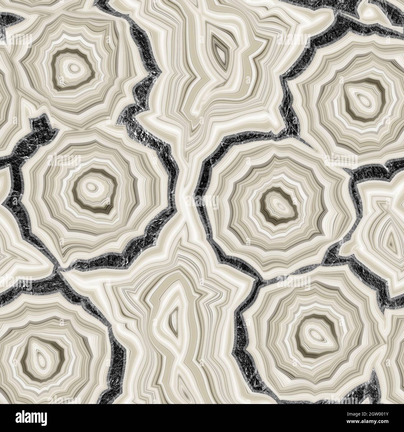 Seamless banded agate geode marble rock with gray stone edge surface ...