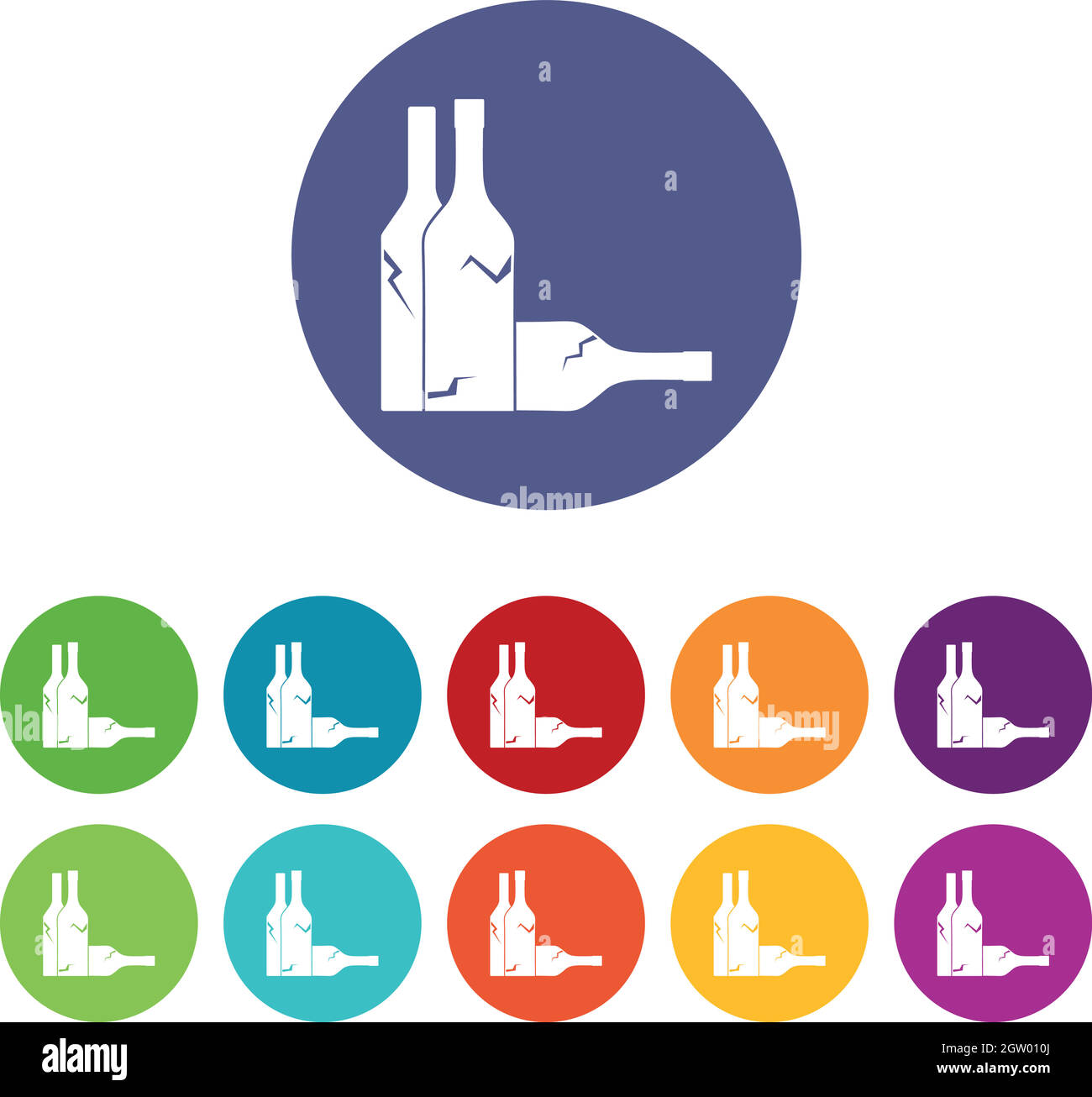 Bottles set icons Stock Vector Image & Art - Alamy