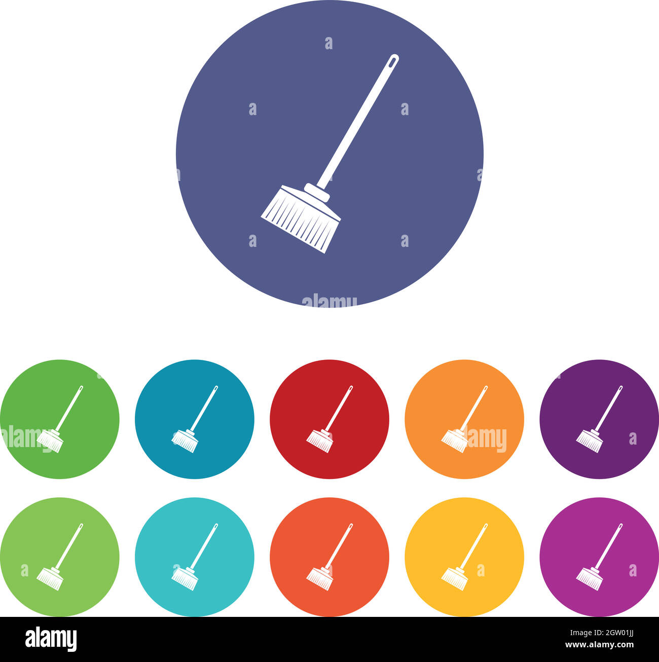 Broom isolated illustration Stock Vector Images - Alamy