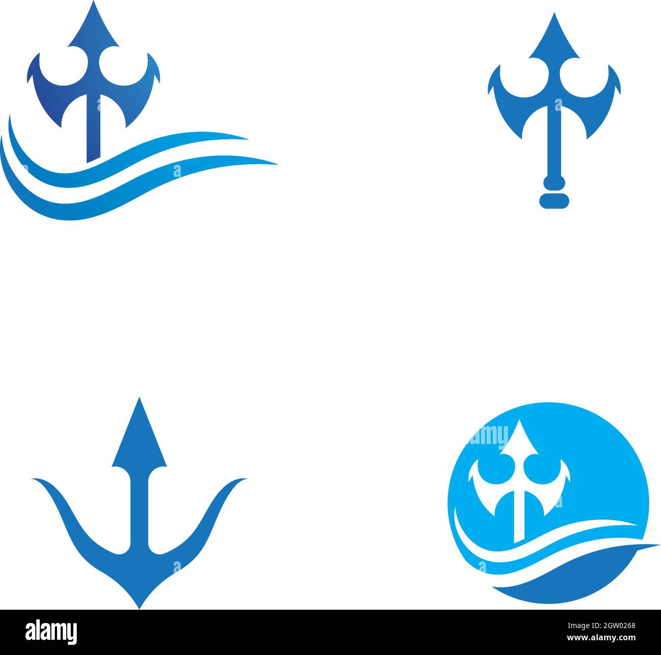 Trident Logo Template vector icon illustration design Stock Vector ...