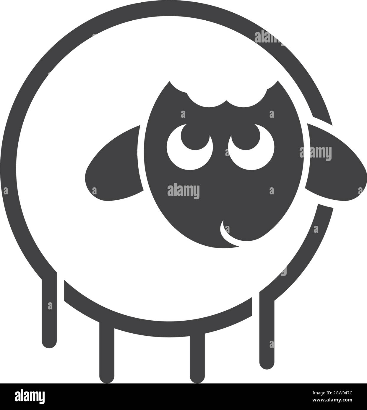 sheep logo vector icon template Stock Vector Image & Art - Alamy