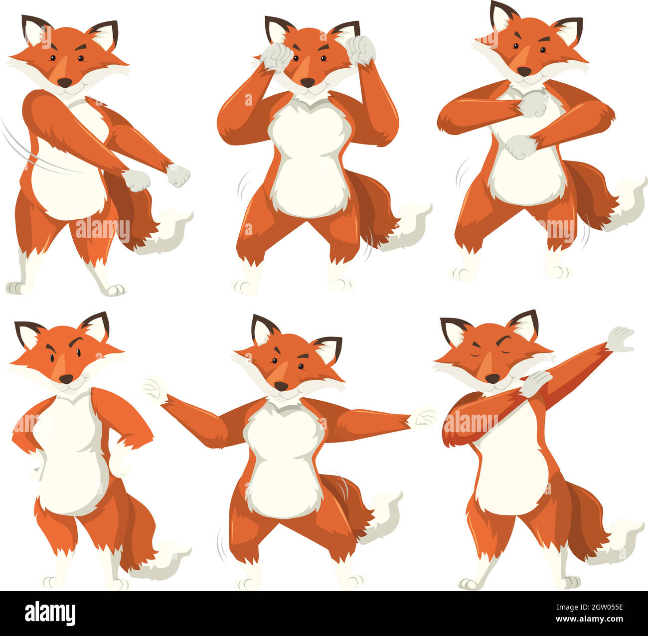 Fox character dance position Stock Vector Image & Art - Alamy