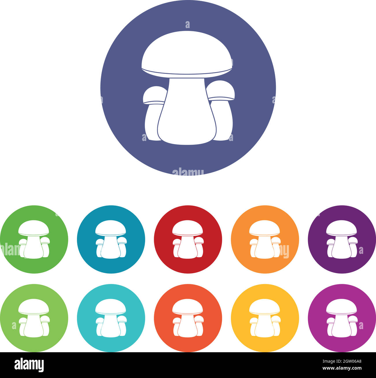 Boletus set color collection Stock Vector Images - Alamy