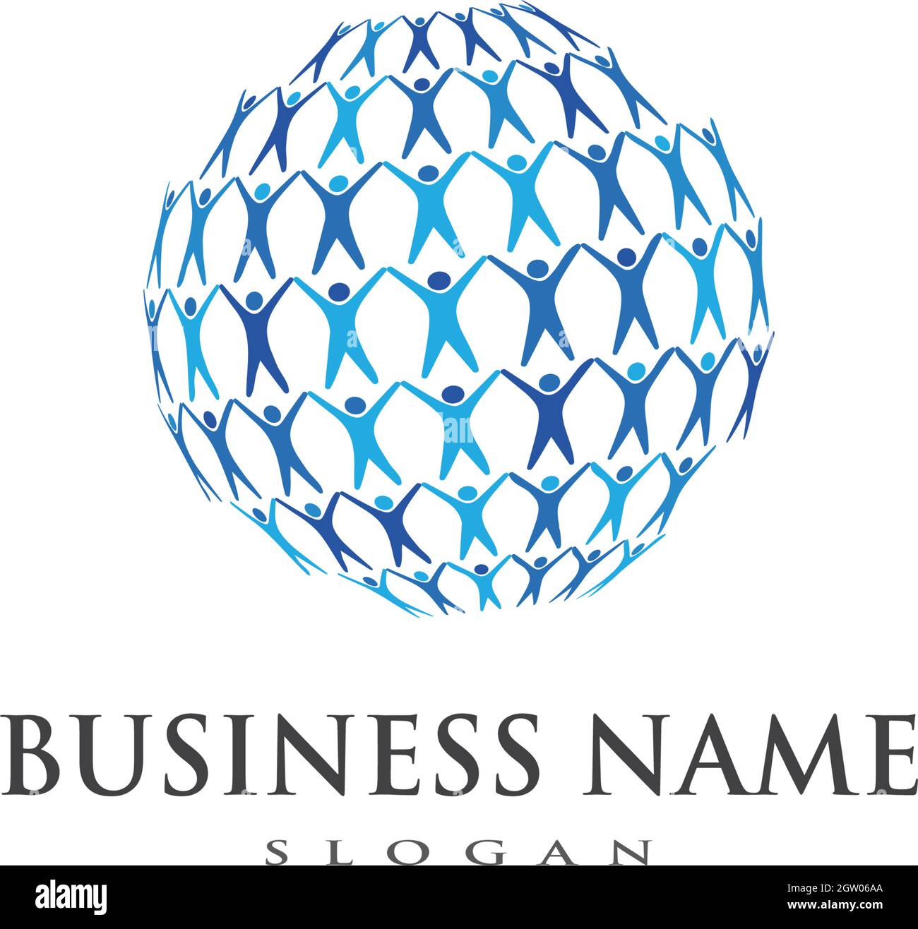 Globe community logo design team hi-res stock photography and images ...