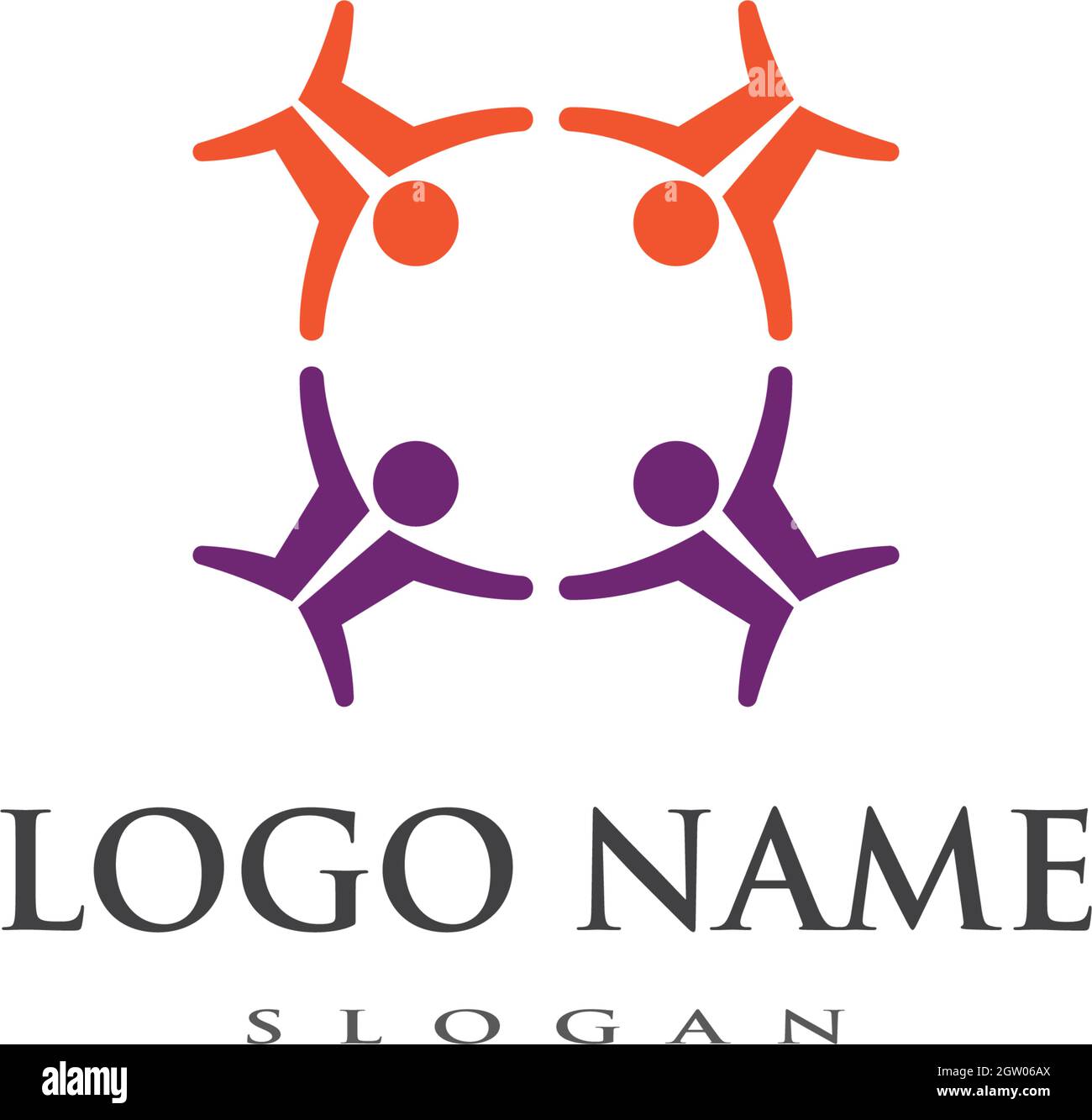 Kids play logo vector hi-res stock photography and images - Alamy