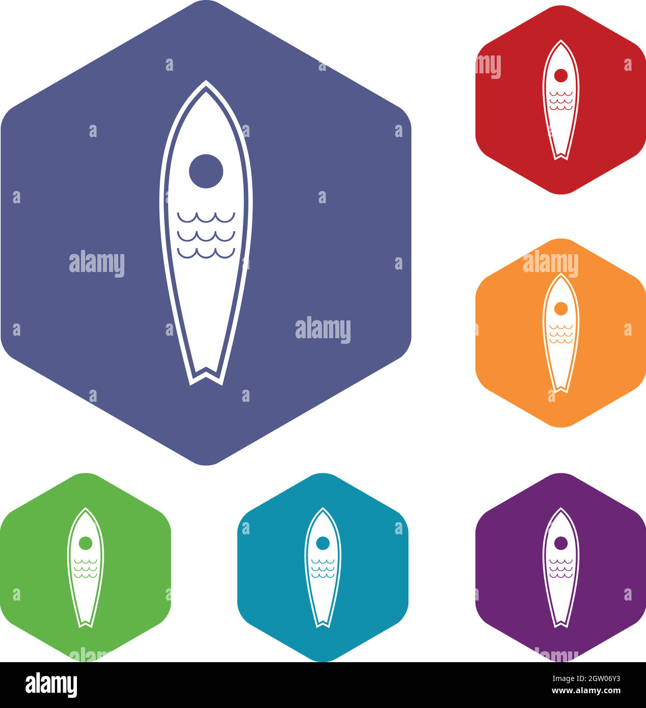 Surfboard icons set Stock Vector Image & Art - Alamy