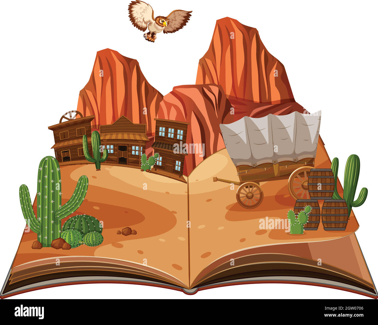 A pop up book desert scene Stock Vector Image & Art - Alamy