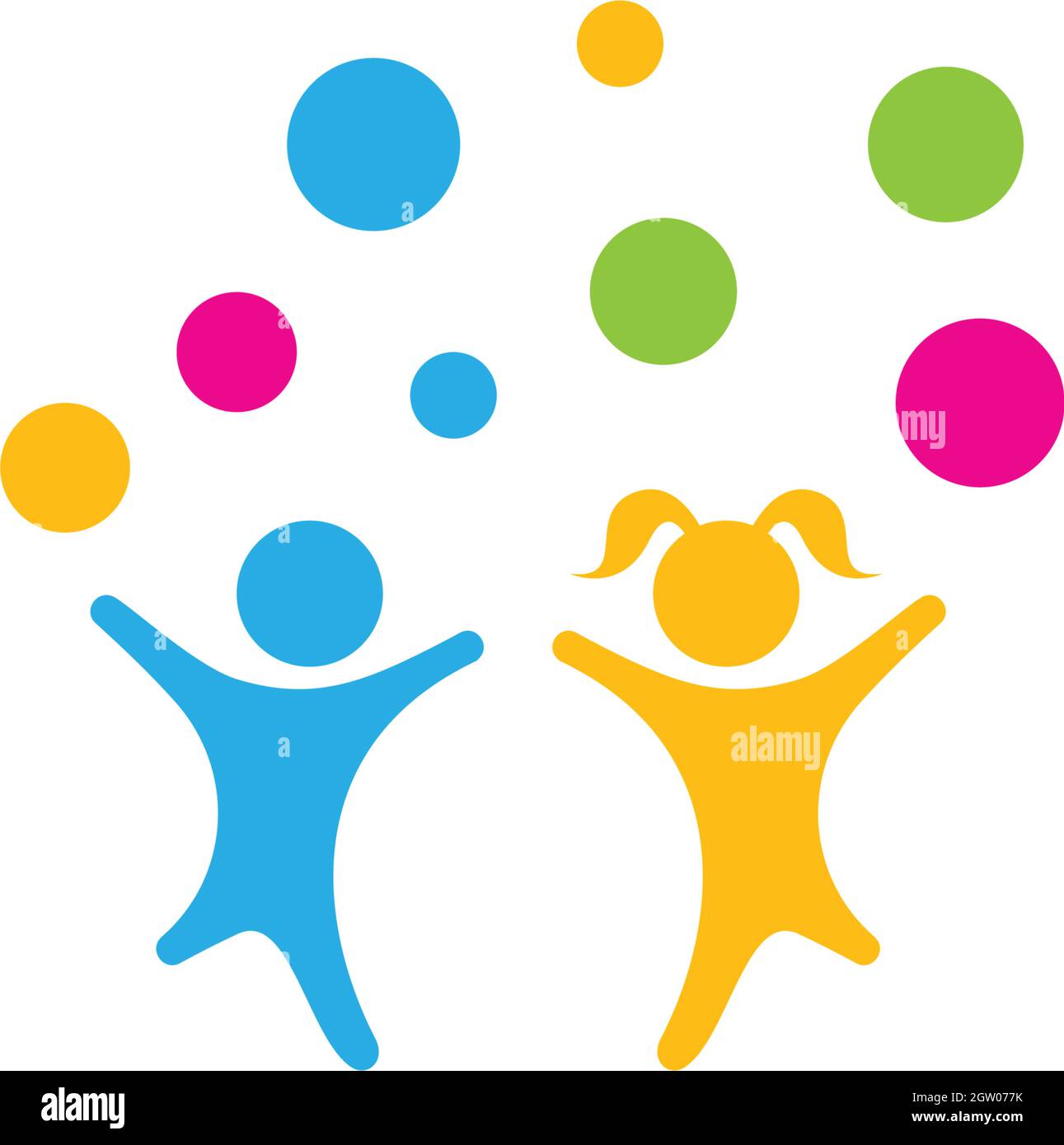 kids play logo design vector template Stock Vector Image & Art - Alamy