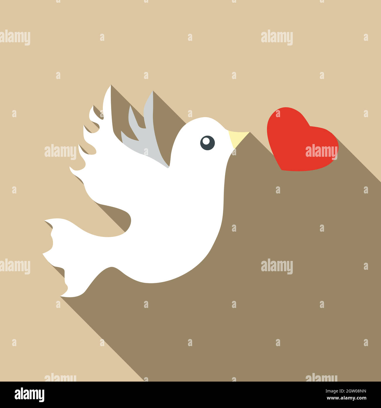 Wedding dove icon, flat style Stock Vector Image & Art - Alamy