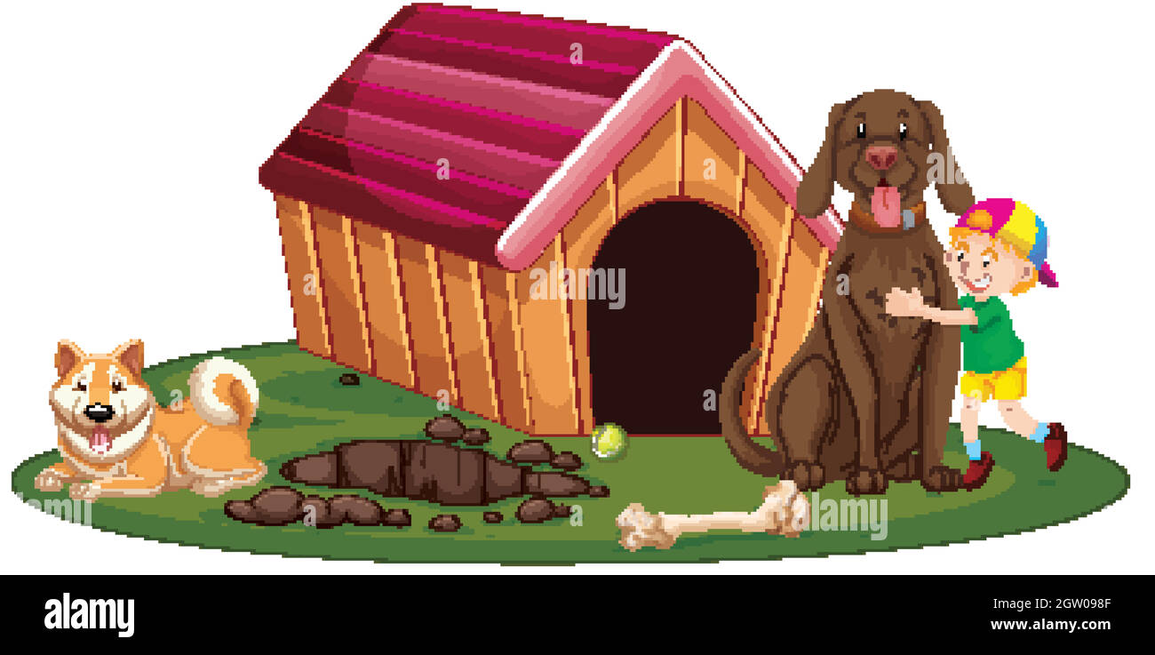 2 Dogs Clipart