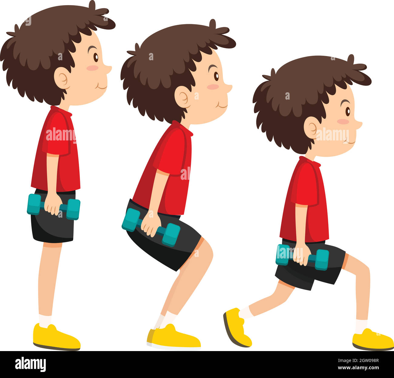 A set of boy weight training exercise Stock Vector Image & Art - Alamy