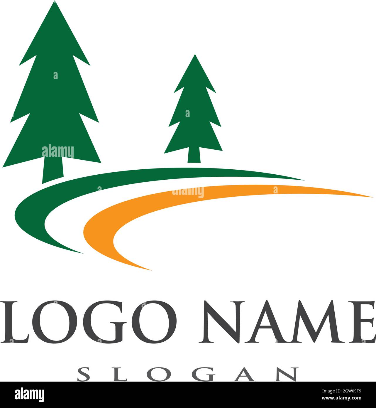 Cedar tree Logo template vector icon illustration design Stock Vector ...