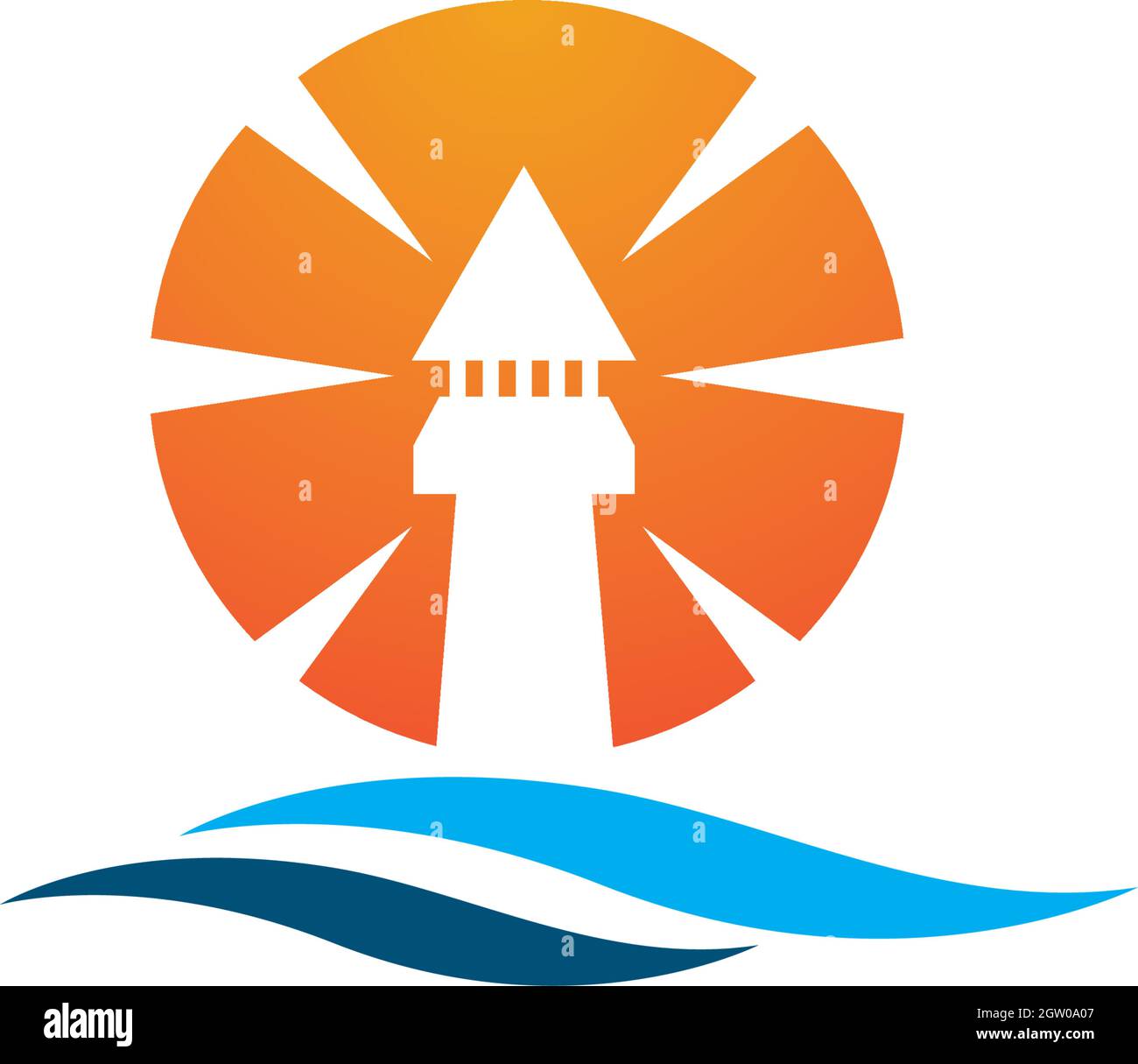 Light house logo template Stock Vector Images - Alamy