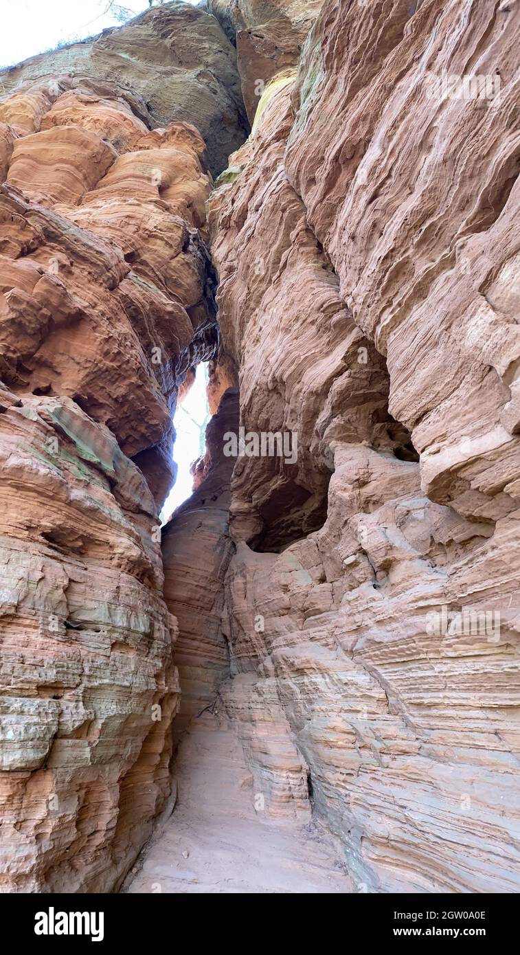 Vertical shot of beautiful rock formations in Altschlossfelsen ...