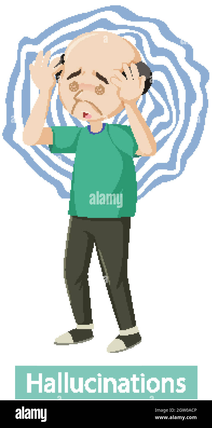 Medical poster showing hallucinations symptoms Stock Vector Image & Art ...