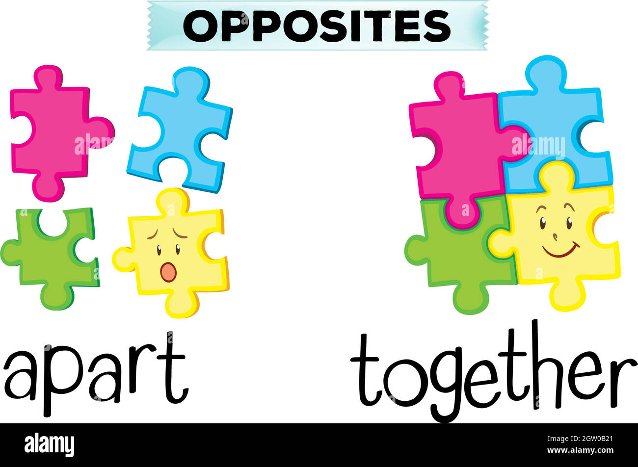 Together and apart Stock Vector Images - Alamy