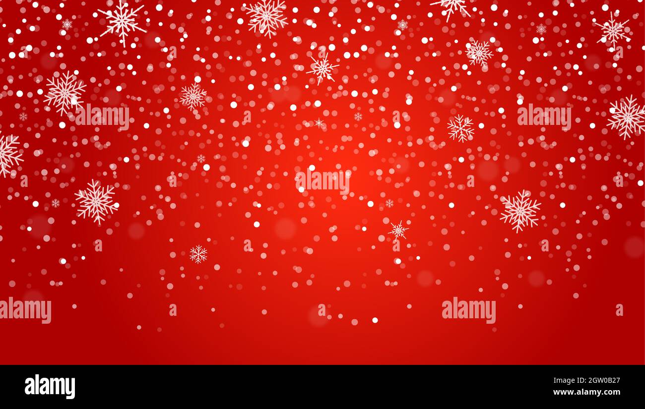 Red christmas holiday snow background. Winter snowflake wallpaper ...