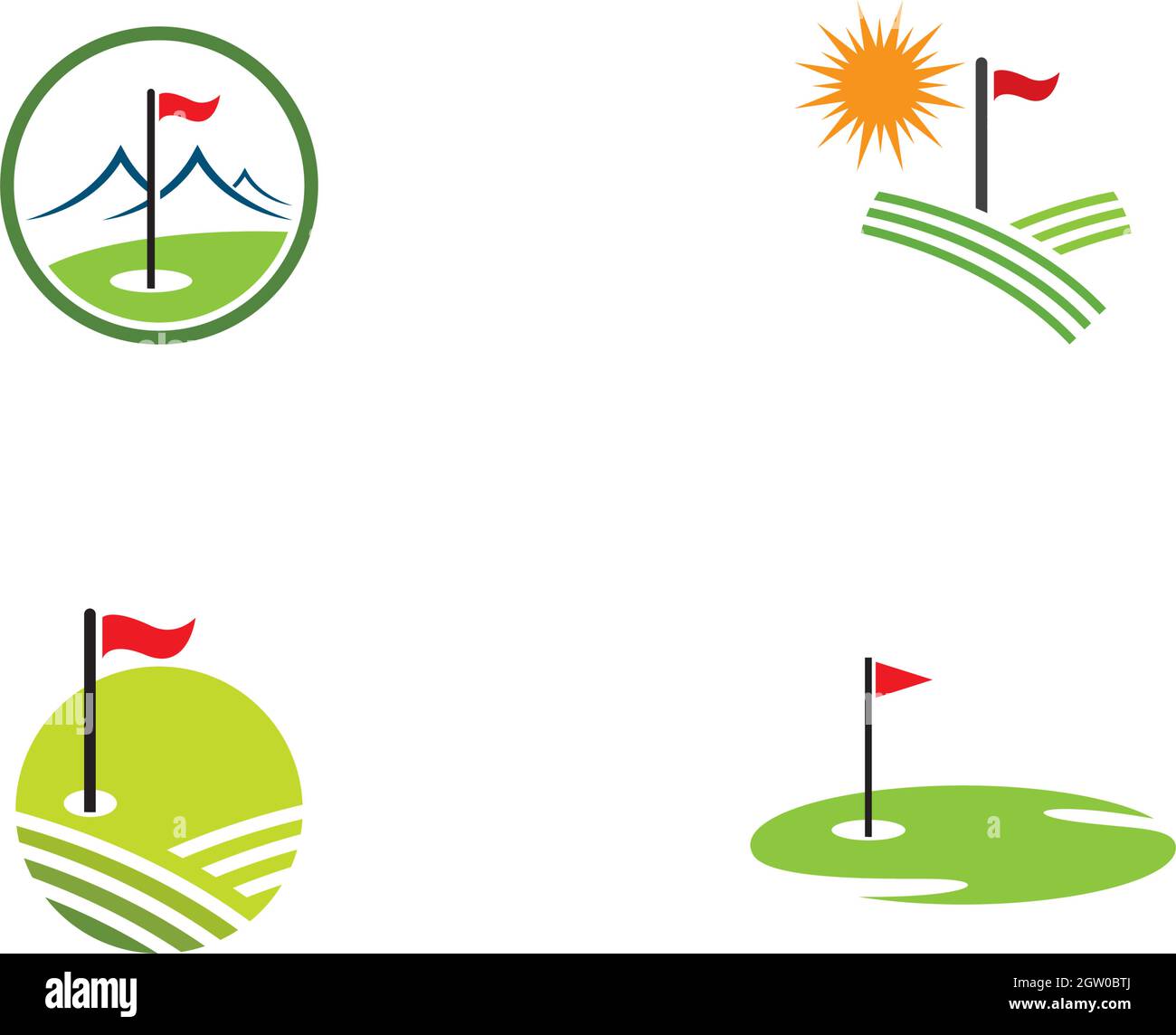 Golf Logo Template vector illustration icon design Stock Vector Image ...