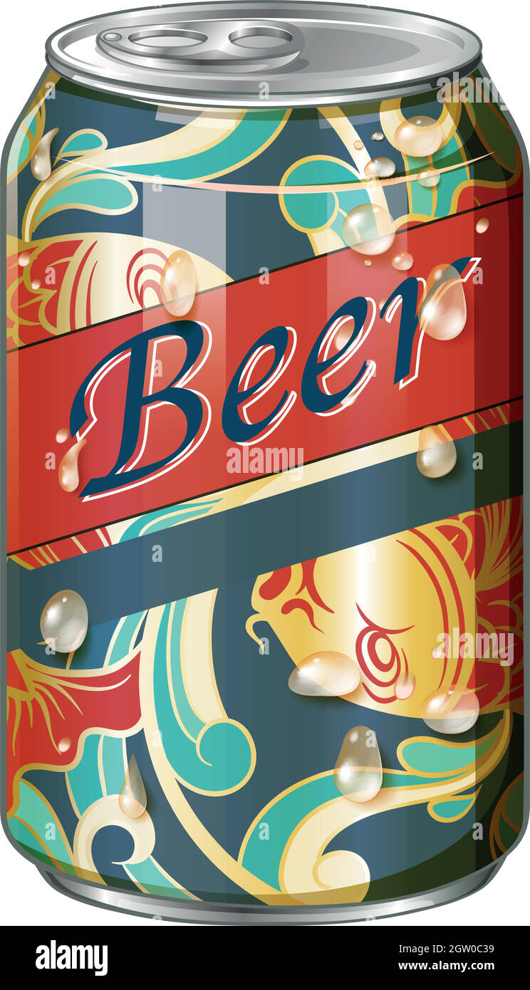 Beer in fancy design can Stock Vector Image & Art - Alamy