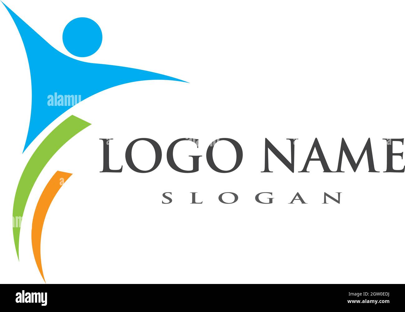 Fun people Healthy Life Logo template vector icon Stock Vector Image ...