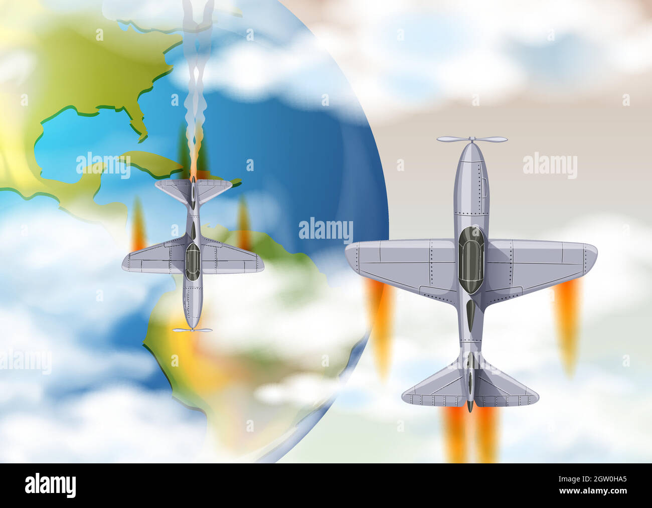 Sky above clouds view Stock Vector Images - Alamy